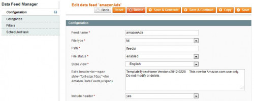 Data Feed Magento extension